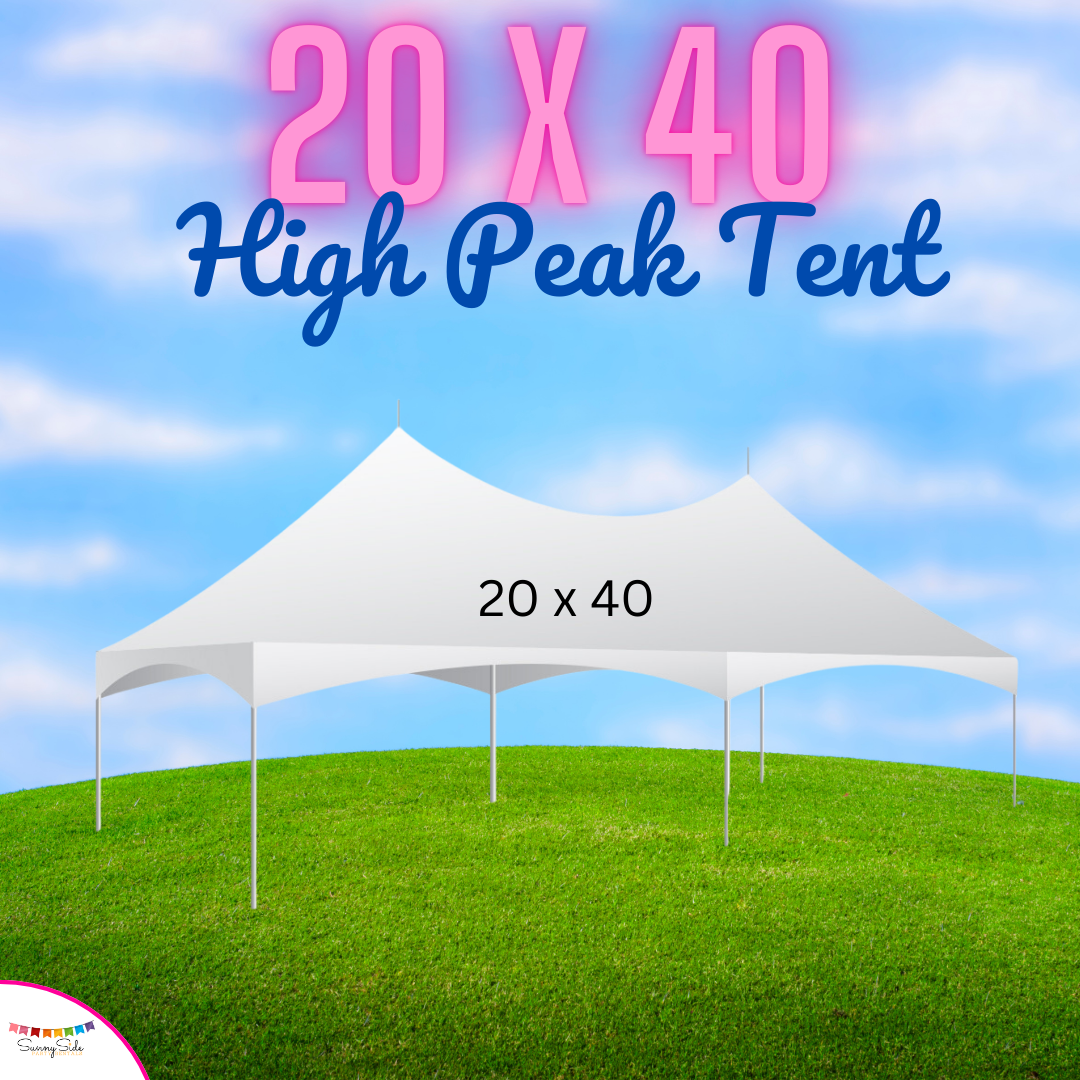 20 x 40 High Peak Frame Tent | Sunny Side Party Rentals