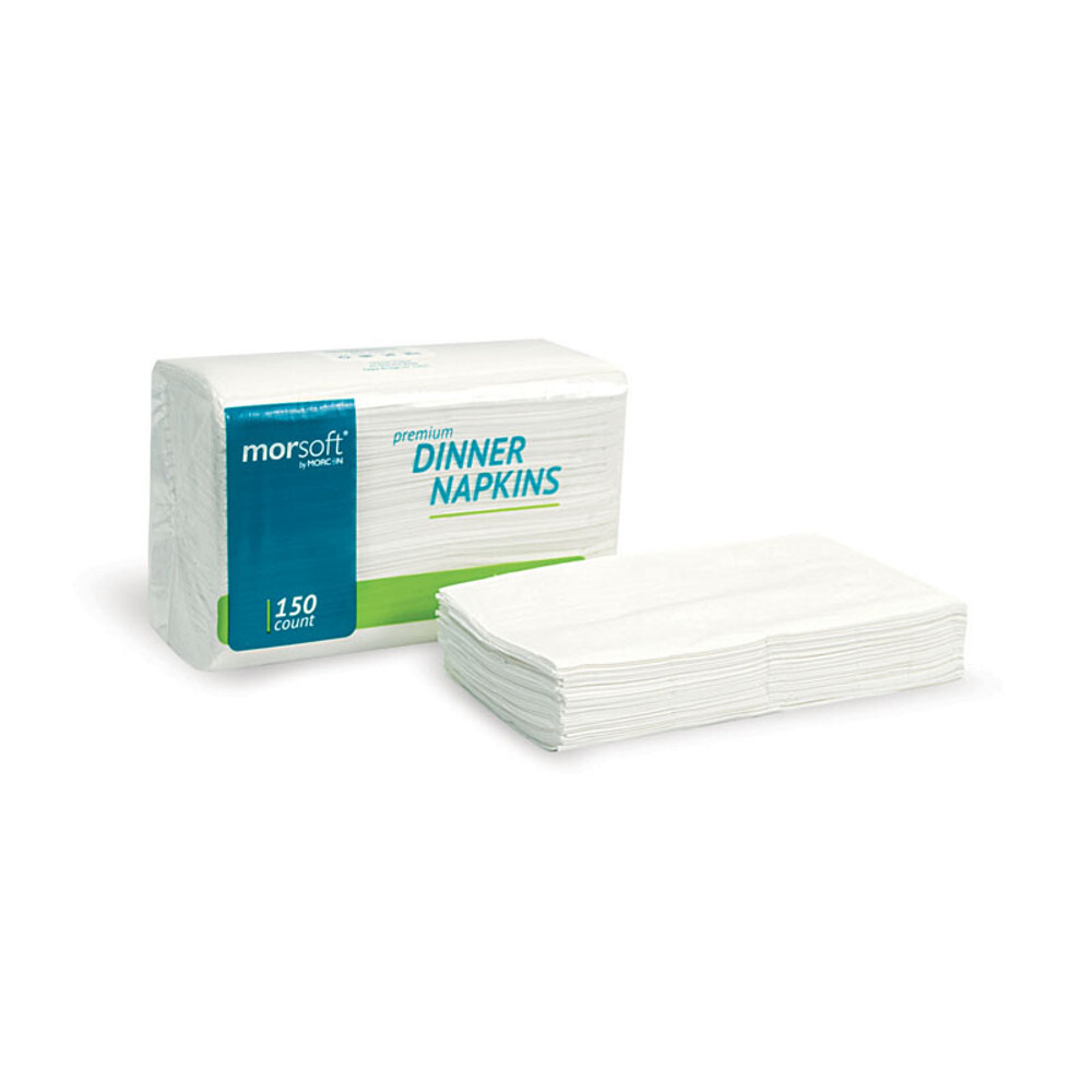 Morsoft Dinner Napkins 2 ply - White (150ct) | Sunny Side Party Rentals