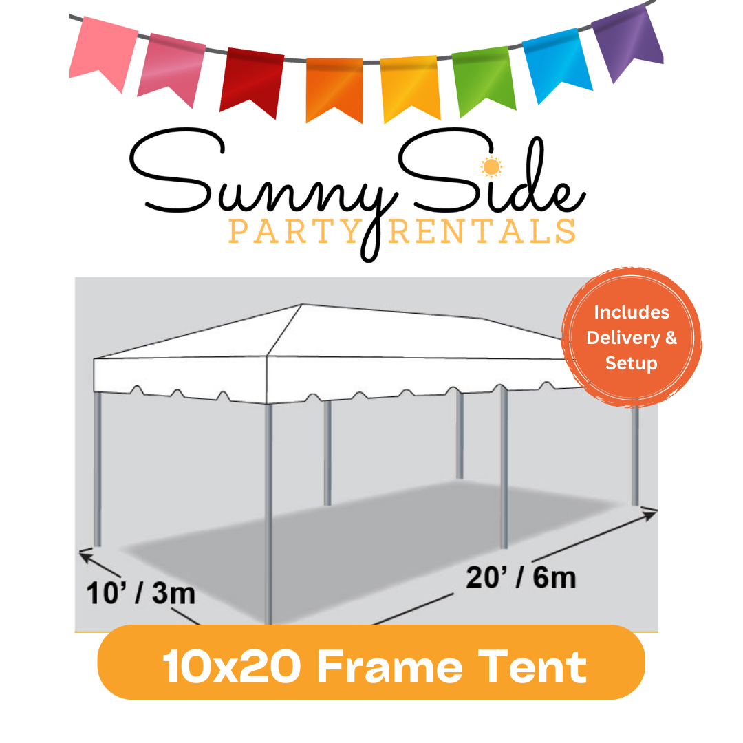 10x20 Frame Tent Rental | Spacious Shelter for Events | Sunny Side ...