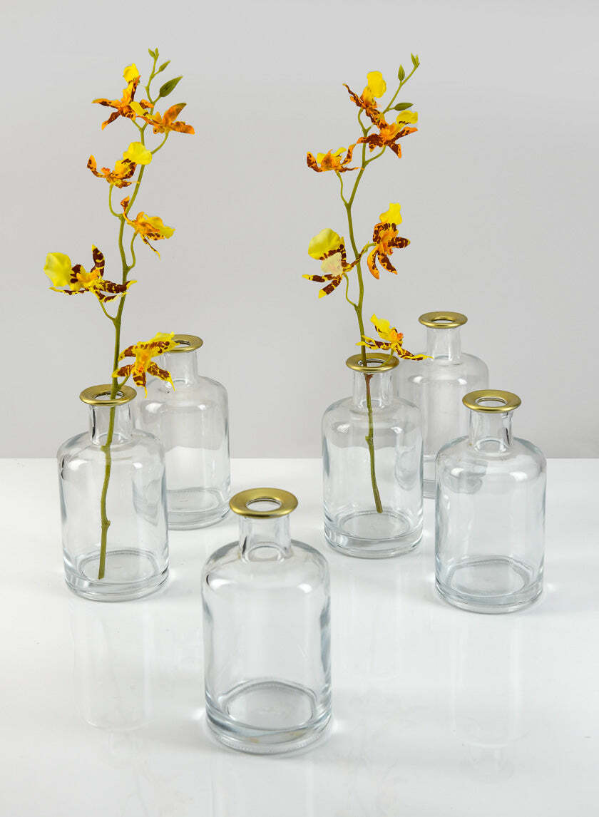 Gold rimmed bud vases | Something Borrowed