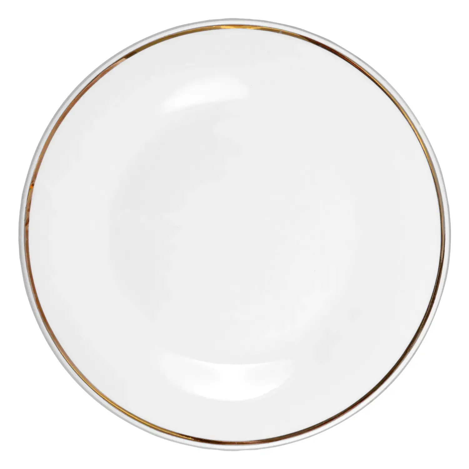 Ivory Dinner Plate with Gold Trim | Something Borrowed