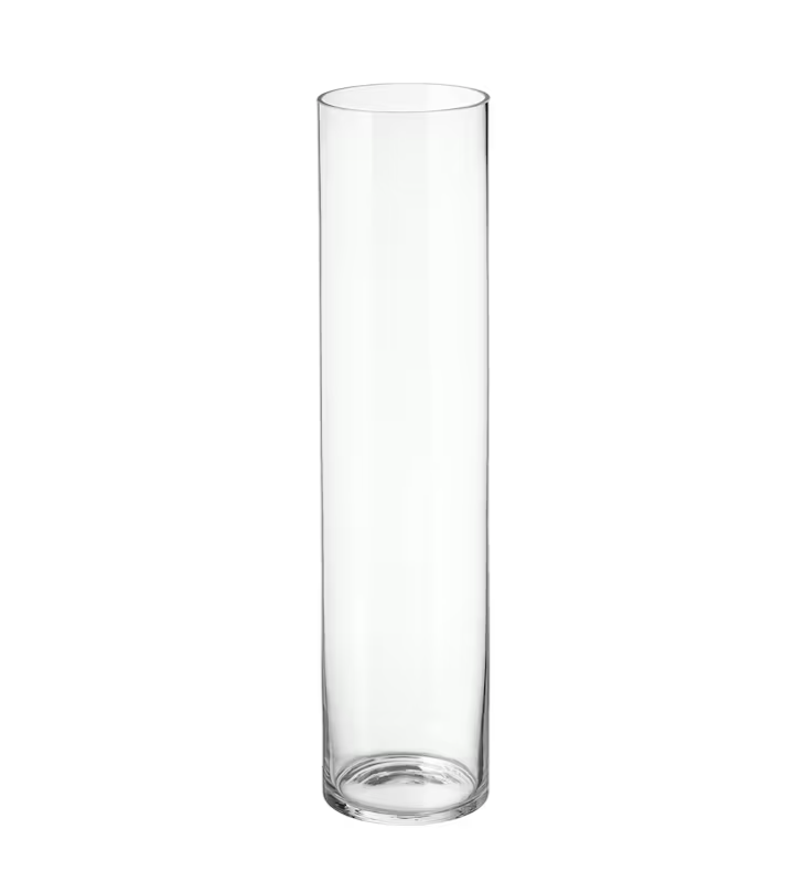 Tall Glass Pillar Vase | Something Borrowed