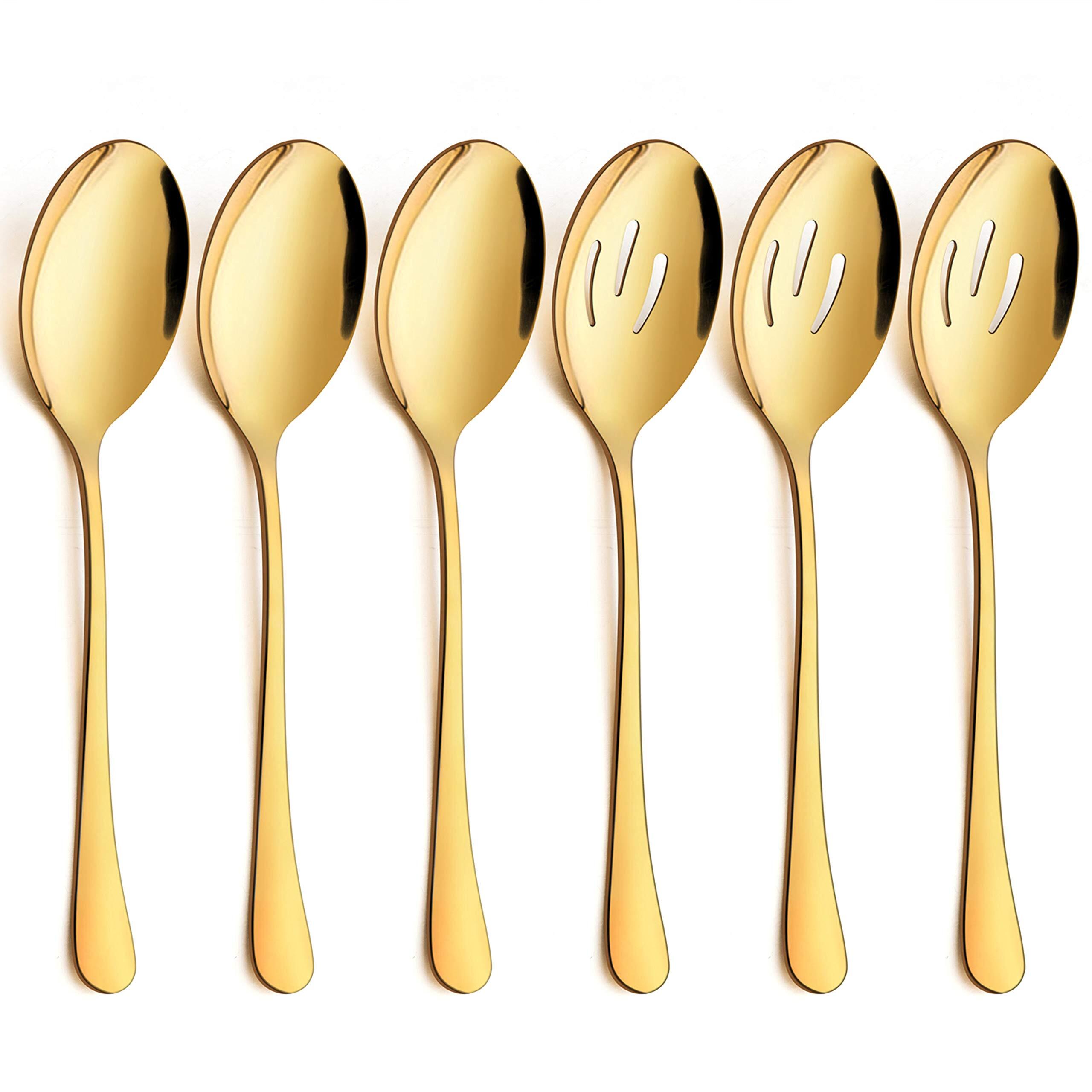 Gold Rounded Serving Spoons | Something Borrowed