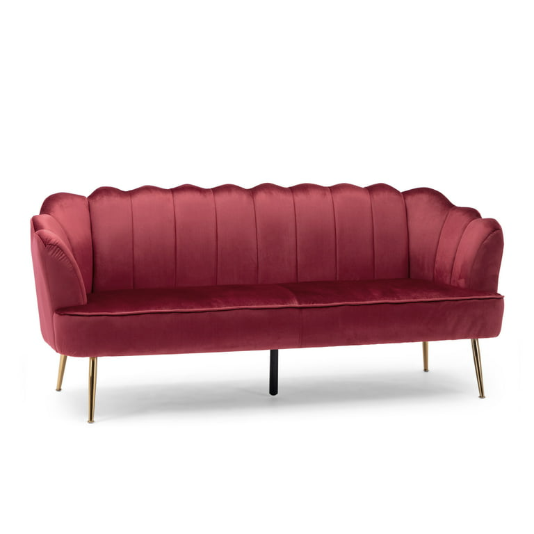 The Emma: Red scallop sofa | Rachel O Event
