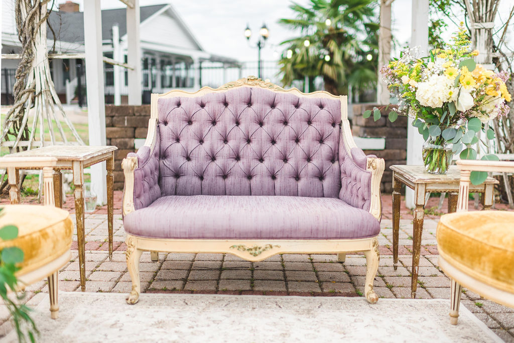 Reece Settee | NC Event Rentals | A Bushel & A Peck Vintage Rentals