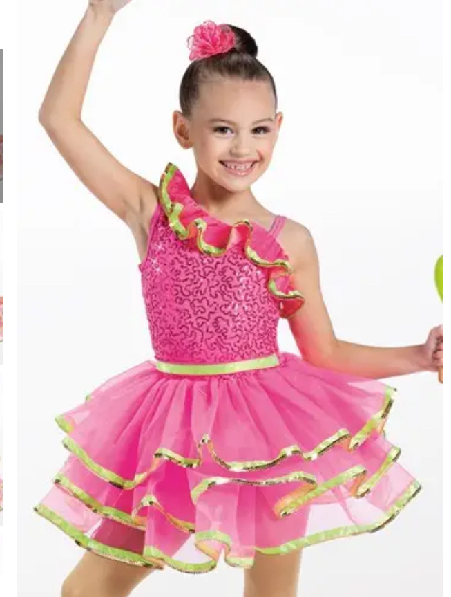 DC68 Pink and lime green Tu Tu | Debbie's Costume Hire