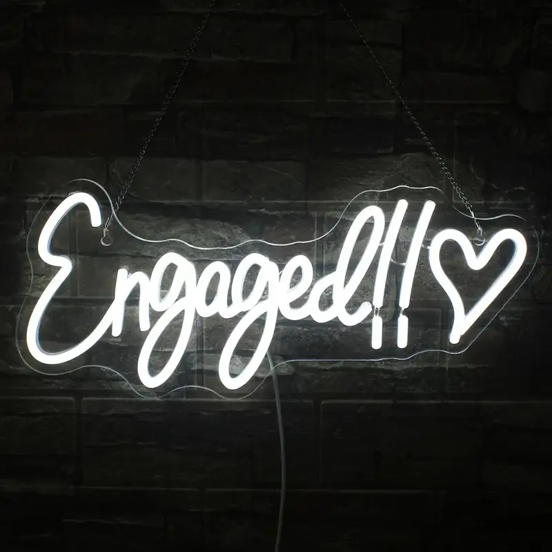 Engaged Neon Sign | Elegant Party Hire Perth | Backdrop, Marquee, and More!