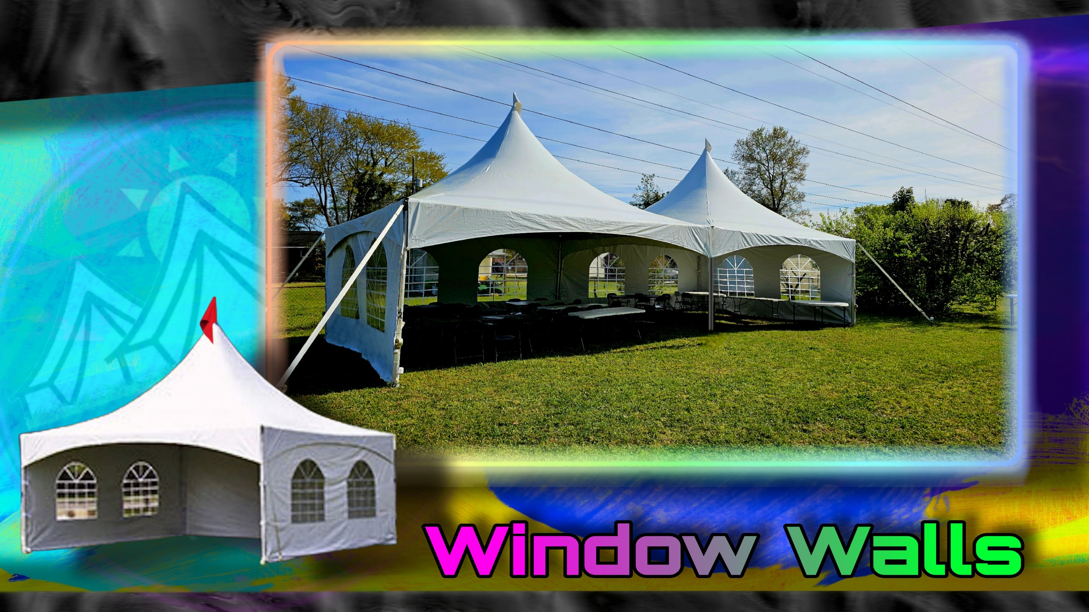 HIGH PEAK TENT WINDOW WALLS (WINDOWED) | under the tent party rentals