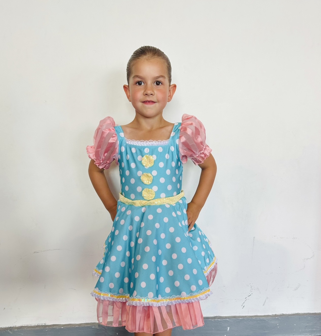 BL050 - PASTEL SPOTTY DRESS | B'Loved Dance Costume Hire