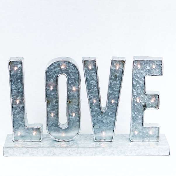 LOVE - Marquee Sign (Galvanized) | BOXWOOD EVENTS LTD.