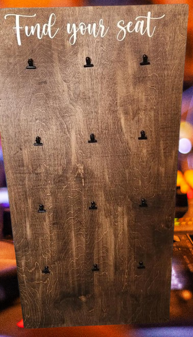 Find Your Seat Board Wood Seating Chart Wedding Rental Toledo OH ...