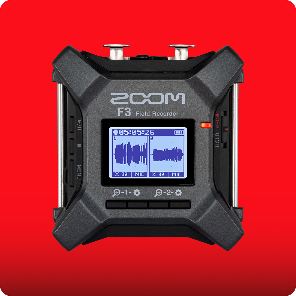 ZOOM F3 - 2-Input / 2-Track Portable Field Recorder | PAPAYA