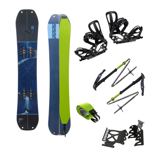 Rental Splitboard Kit (Board, Bindings, Skins, Poles, Crampons) from ...