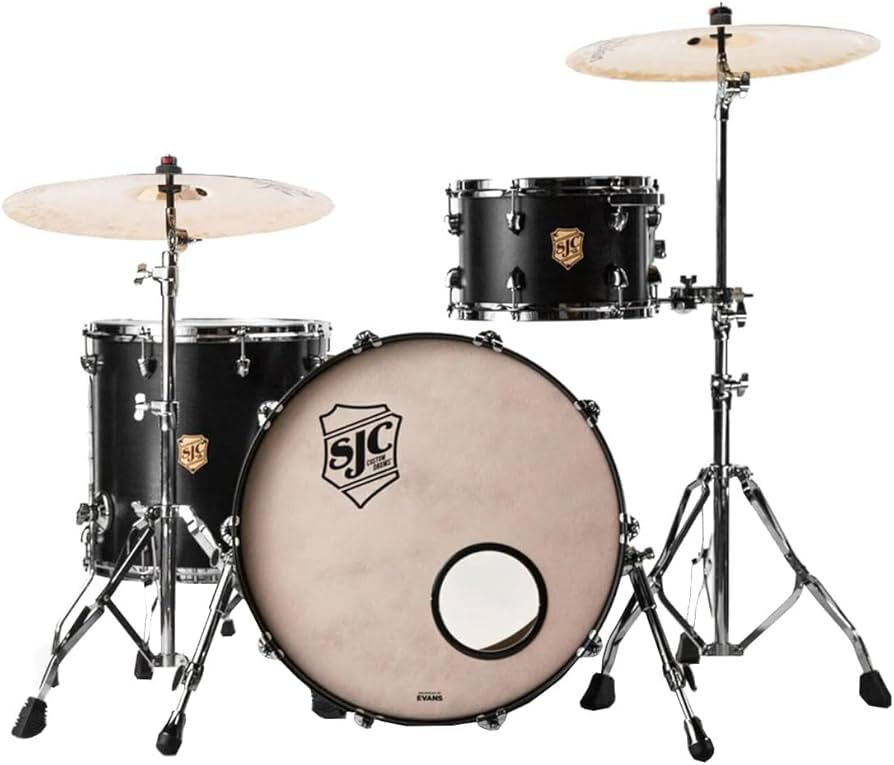 SJC Drum Kit Tour Series 4-Piece- Silky Matte Black | Backline Rental ...