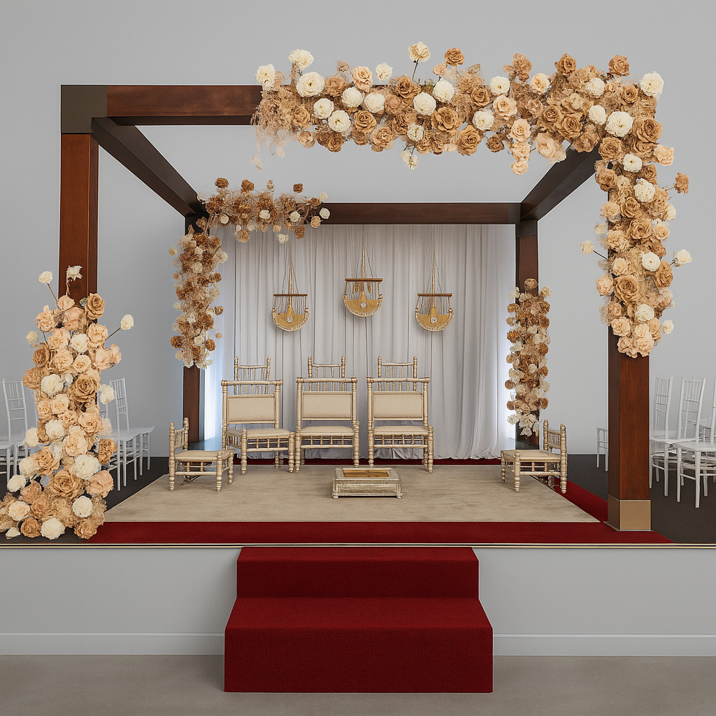 Large Wooden Mandap | Getzhire - Party Hire Equipment Perth, Catering ...