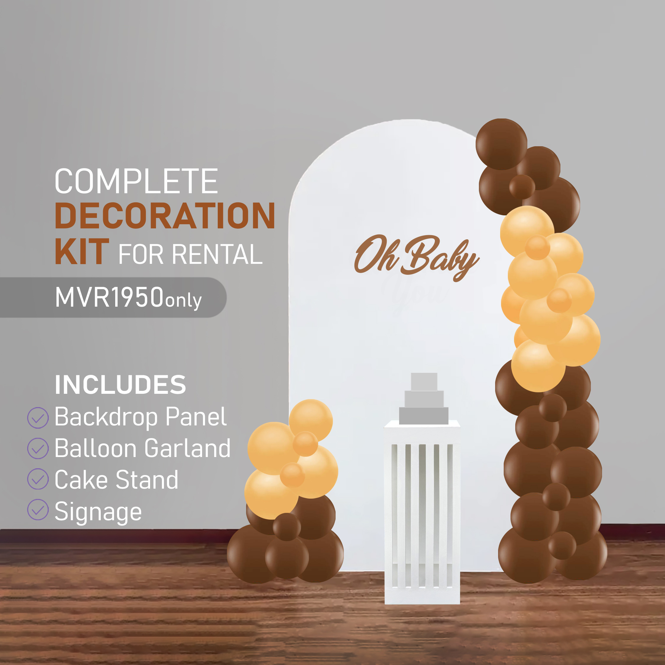 Complete Decoration Setup Kit Oh Baby | Fari Arts