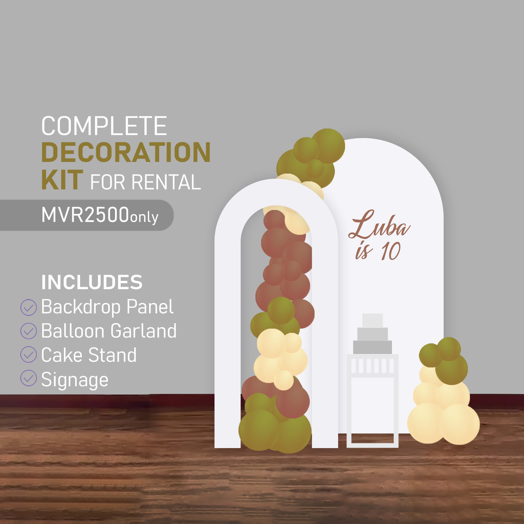 Complete Decoration Setup Kit Two Panel | Fari Arts