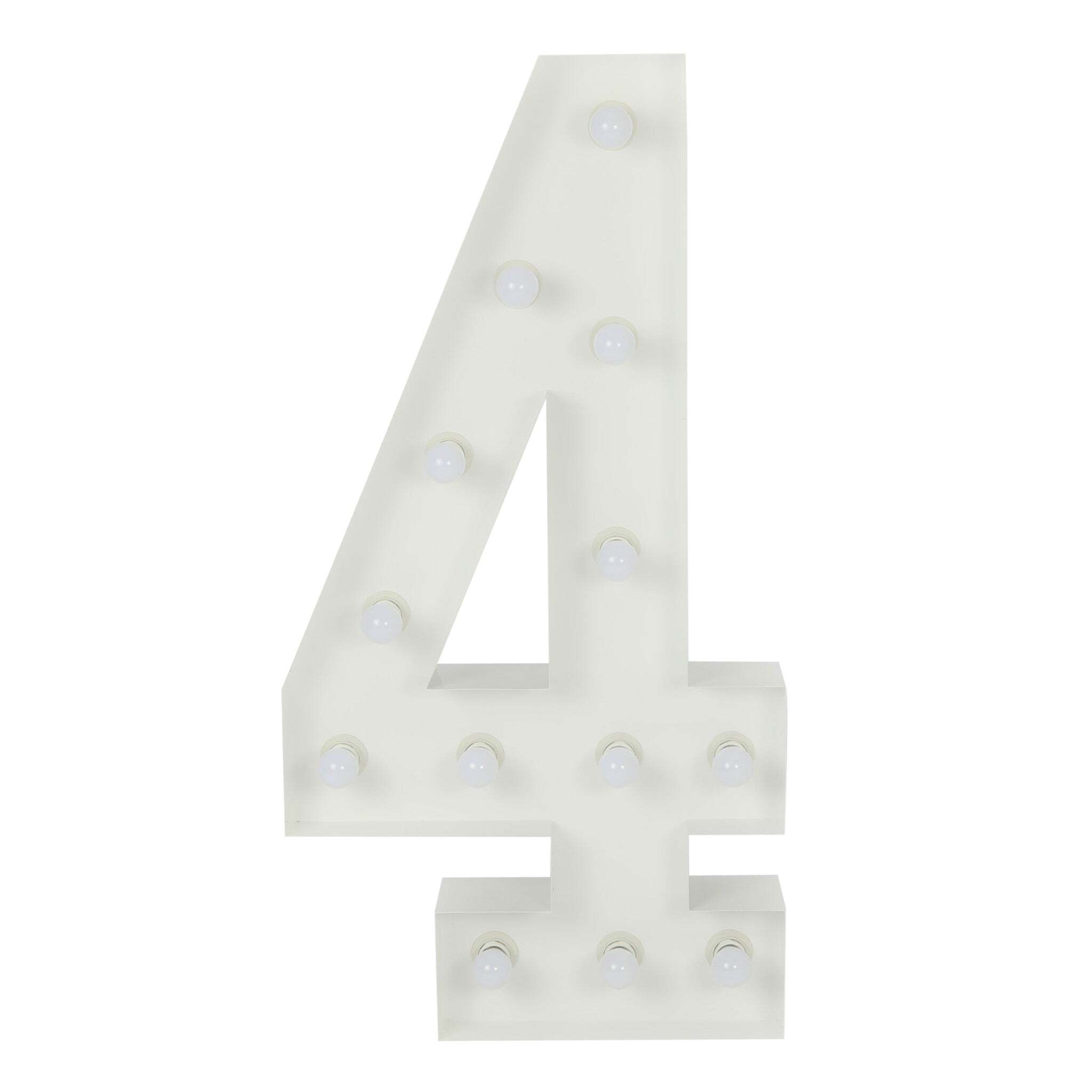 4 ft Marquee number with lights | All City Party Rental