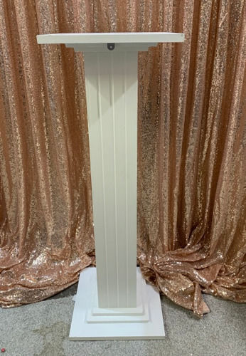White Wooden Pillar Stand | Hire Bristol | Enchanted Weddings & Events ...