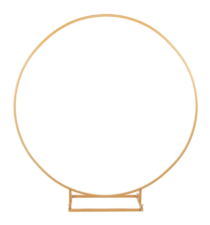 2m Round Arch Backdrop Gold Hire | Avon Party Hire Northam Toodyay