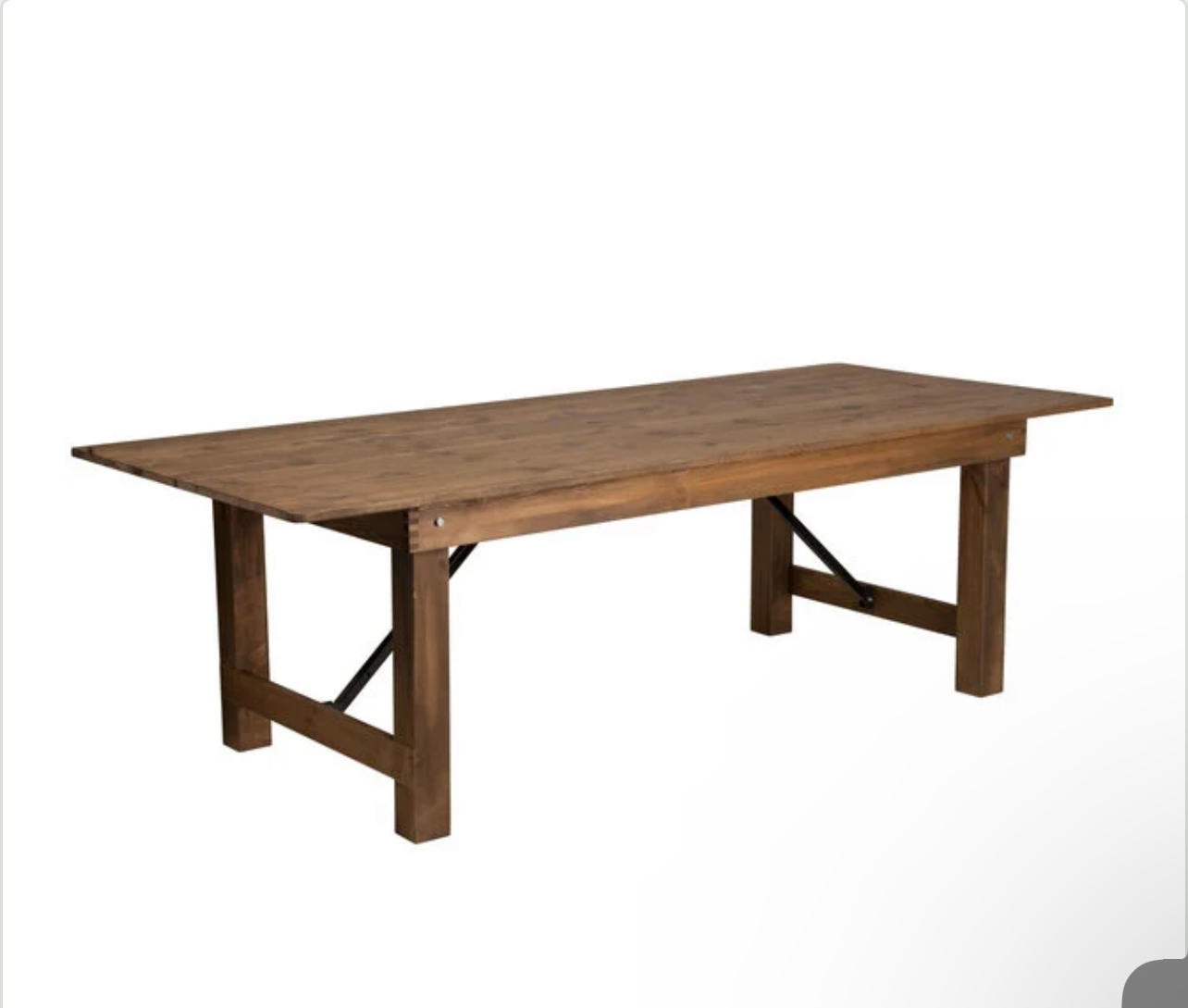 wooden rectangle table | Casa Royal Rentals